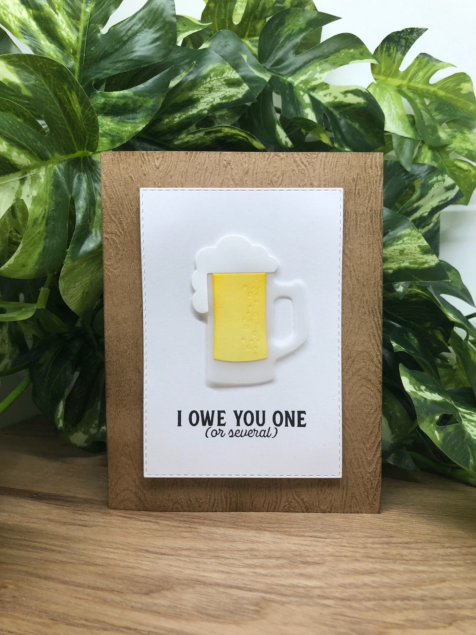 I Owe You One Handmade Thank You Card - Etsy