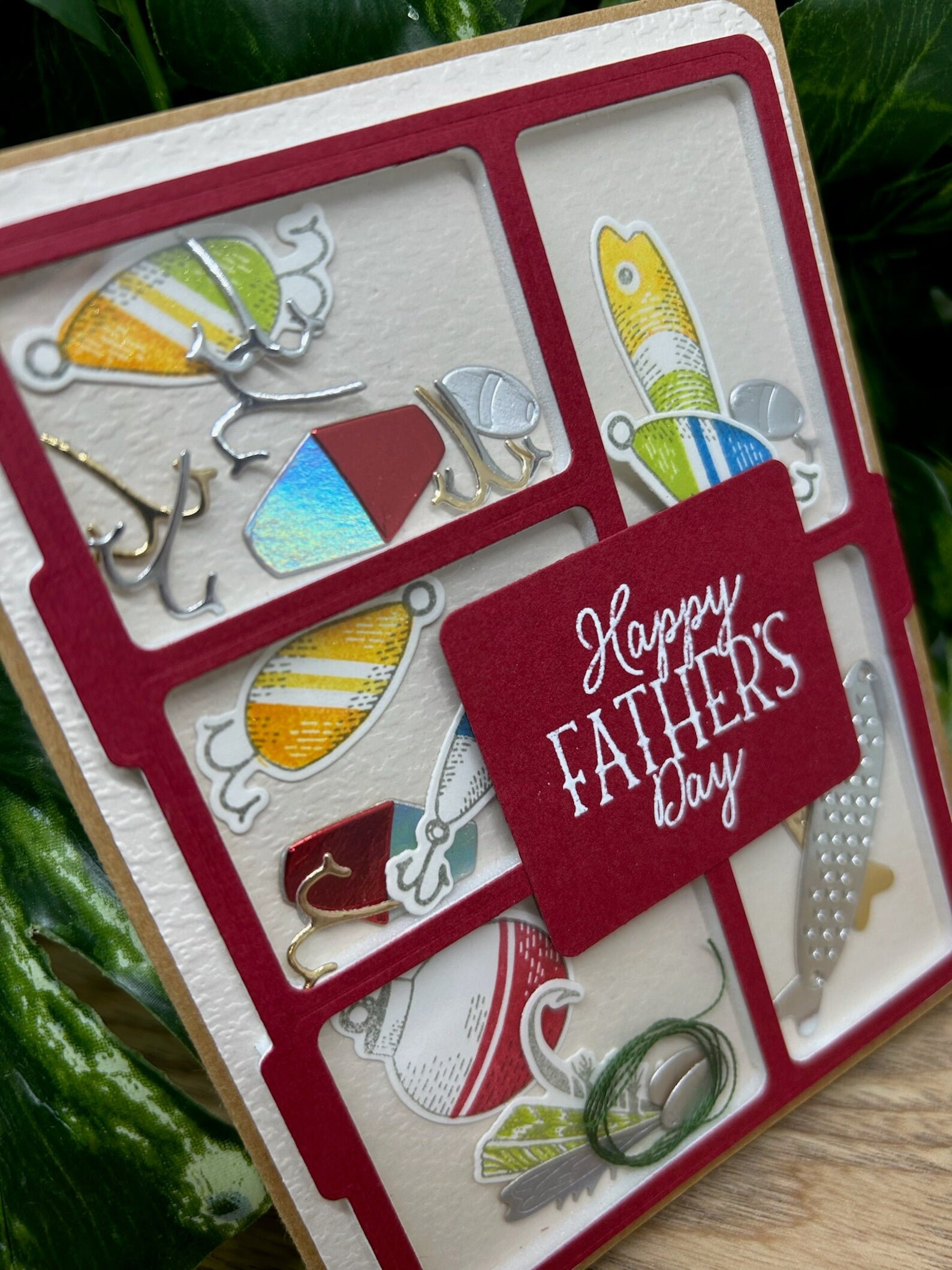 Father's Day Tackle Box Handmade Shaker Card - Etsy