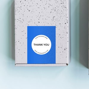 Thank You Box Sticker Template, Editable Packaging Round Label ...