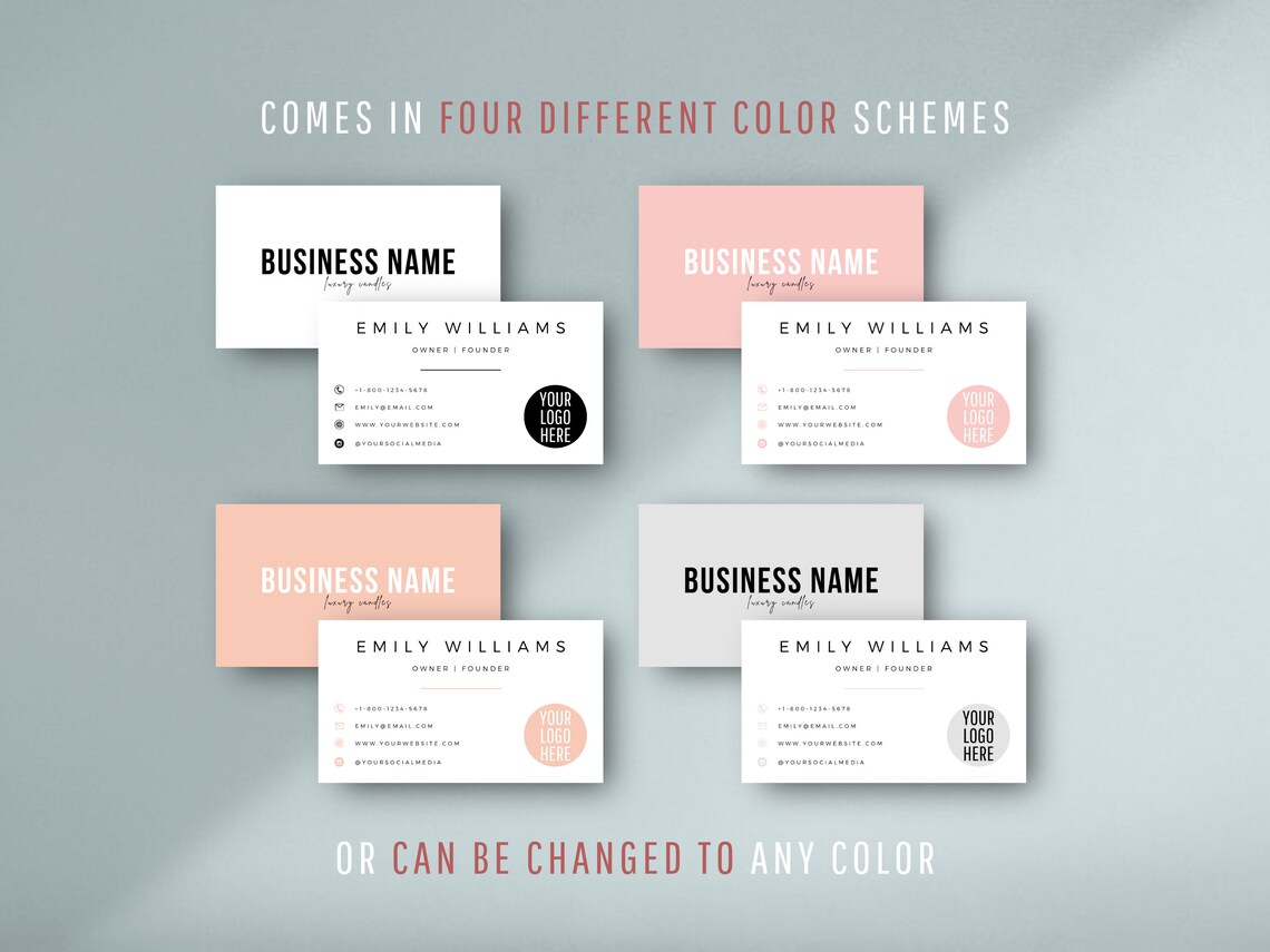 Editable Chic Candle Business Card Template Business Card - Etsy