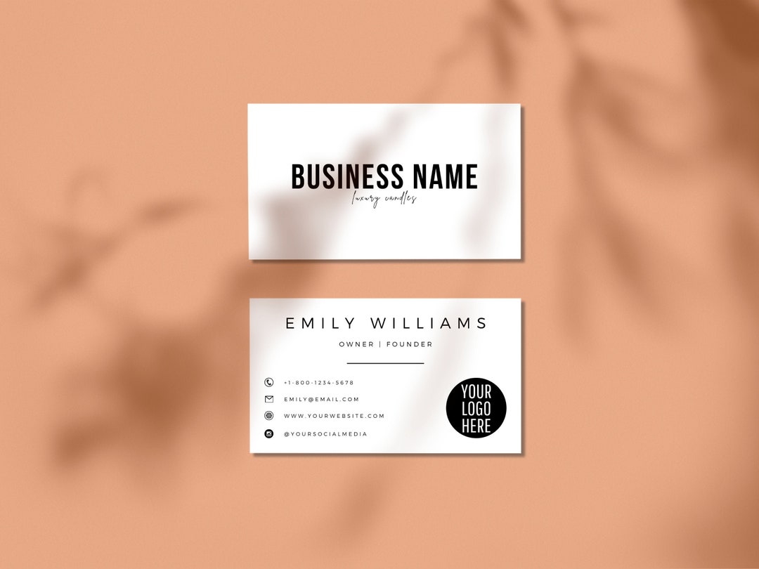 Editable Chic Candle Business Card Template Business Card - Etsy