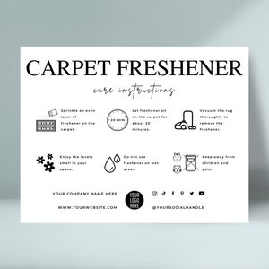 Editable Carpet Freshener Instructions Template, Rug Scented Powder ...