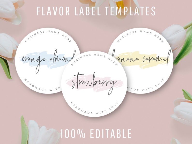 Editable Flavor Label Template, Scent Name Product Labels, Custom Food ...