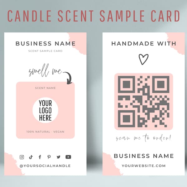 Candle Sample Cards - Etsy