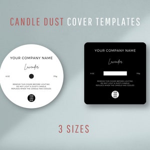 Editable Candle Dust Cover Template, Printable Candle Dust Covers ...