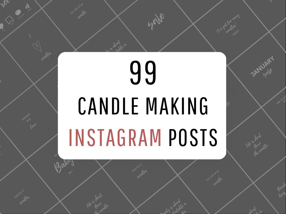Candle Making Instagram Posts & Editable Template, Minimalist Design ...