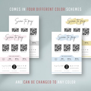 QR Code Sign Template, Scan to Pay Payment Sign, Custom Venmo QR Code ...