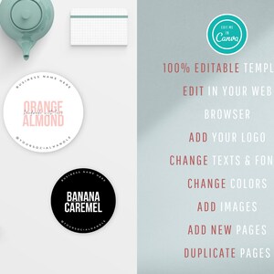 Editable Flavor Label Template, Scent Name Product Labels, Custom Food ...
