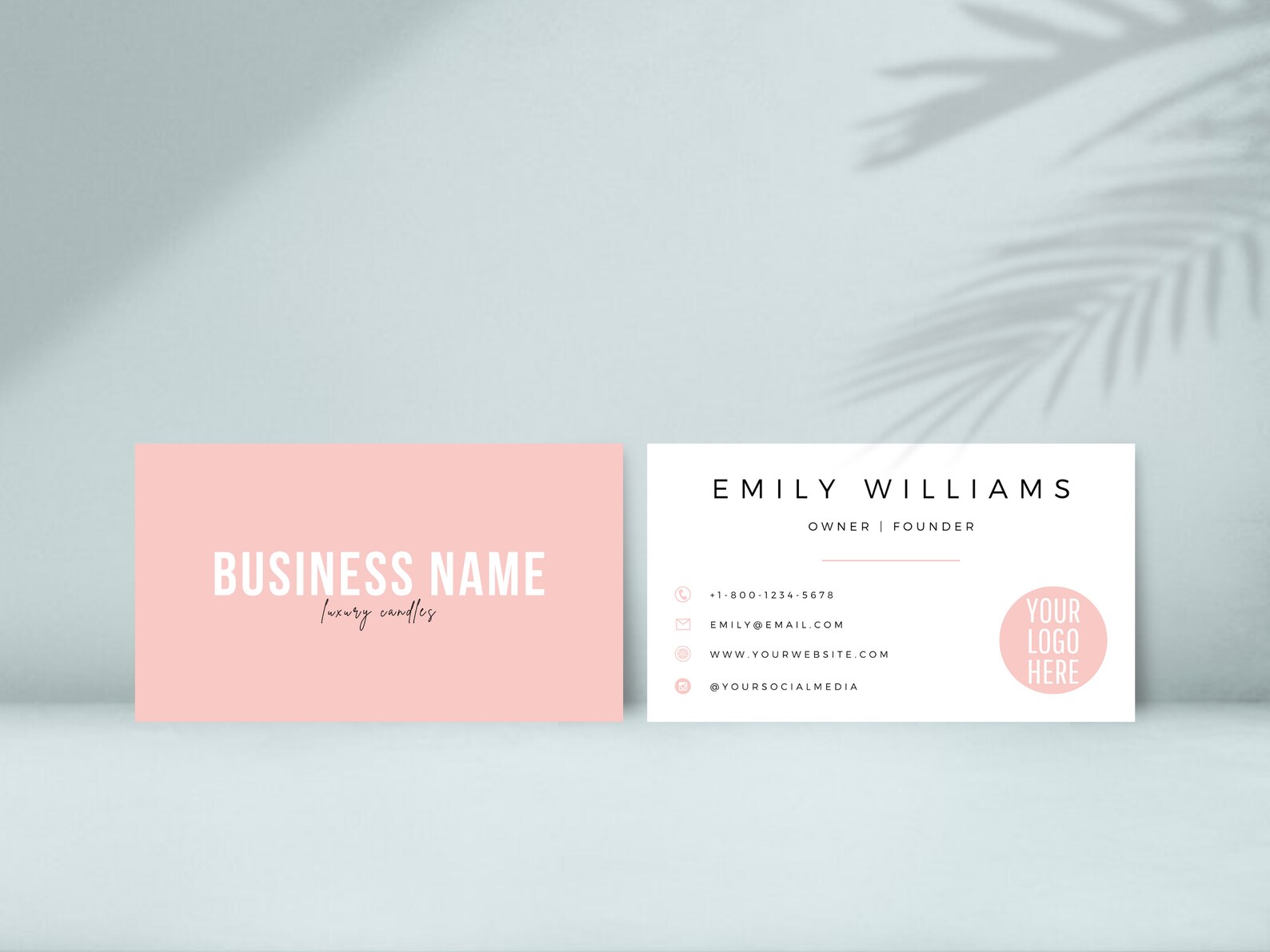 Editable Chic Candle Business Card Template Business Card - Etsy