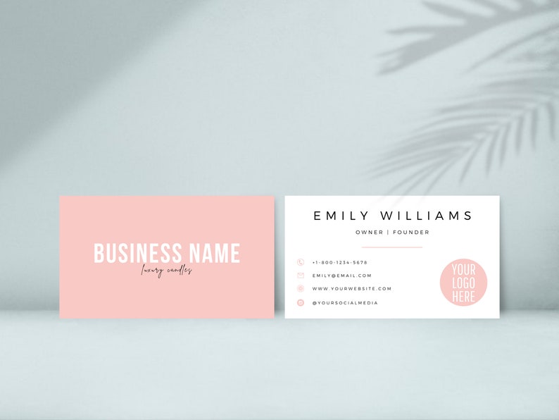 Editable Chic Candle Business Card Template Business Card | Etsy