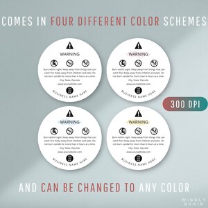 Boho Candle Warning Label Template, Printable Candle Safety Labels, DIY ...