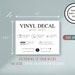 Editable Vinyl Decal Application Instructions Card, Vinyl Care Cards ...