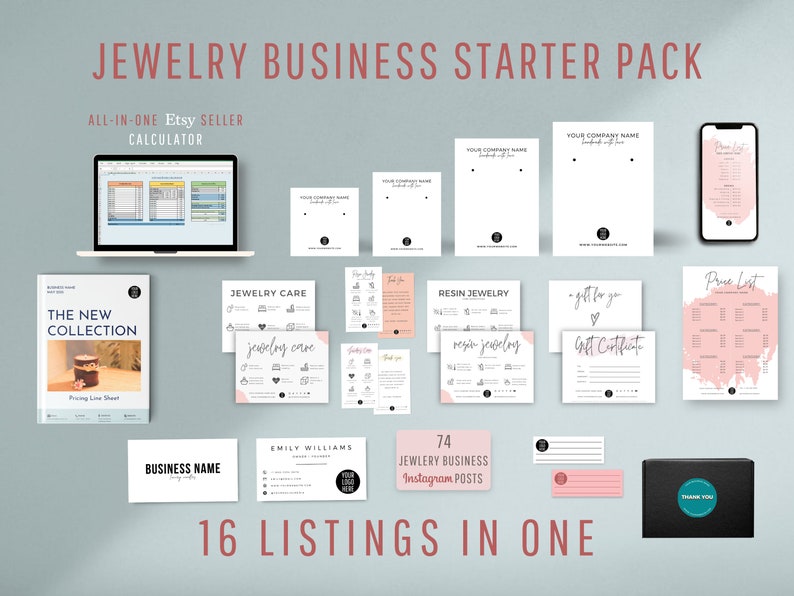 Jewelry Business Starter Kit Jewelry Branding Kit Resin - Etsy