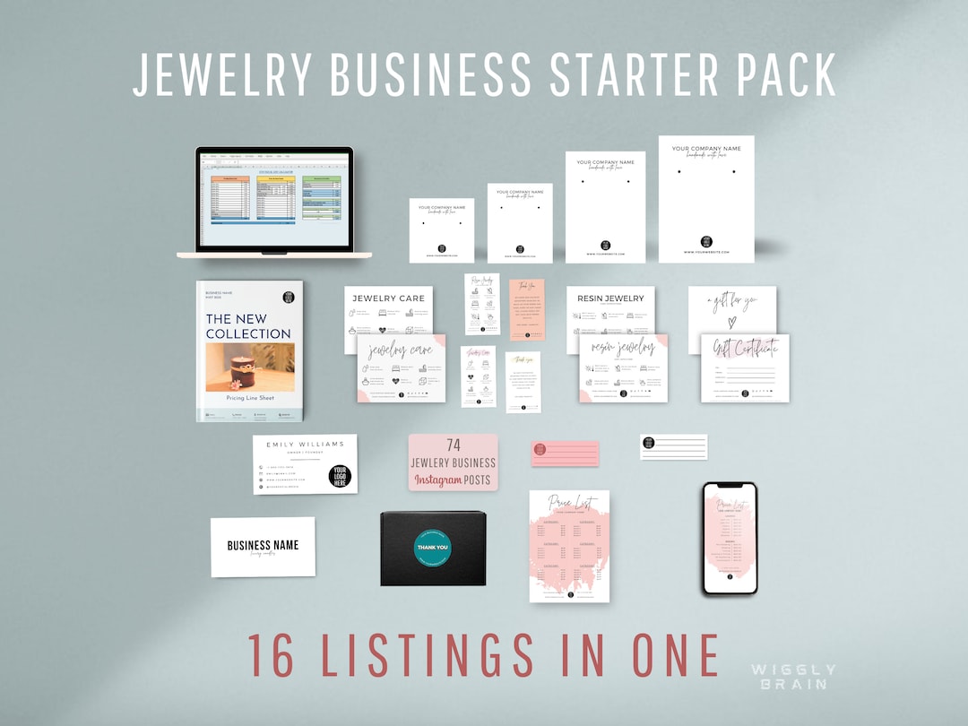 Jewelry Business Starter Kit, Jewelry Branding Kit, Resin Jewellery ...