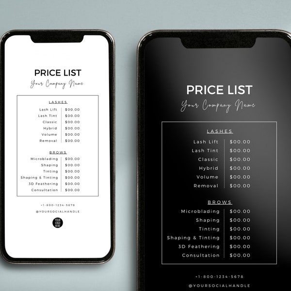 Price List Instagram - Etsy