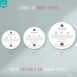 Fire Starters Warning Label Template, Wax Firelighters Safety Stickers ...