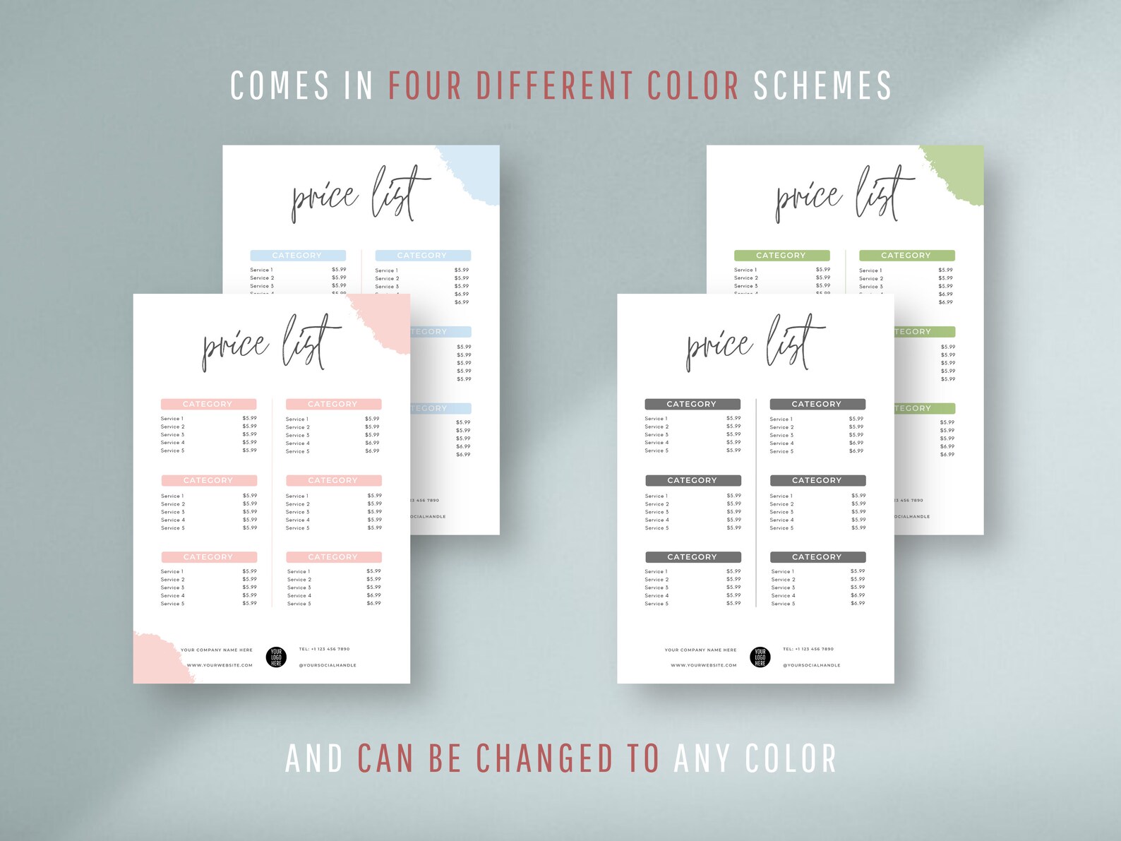 Editable Vinyl Price List Template Printable Pricing Sheet - Etsy