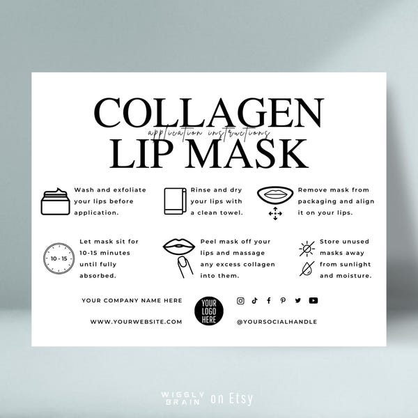 Mask Care Card - Etsy