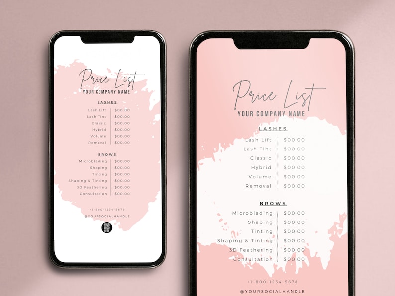 Editable Instagram Price List DIY Insta Story Pricing List - Etsy