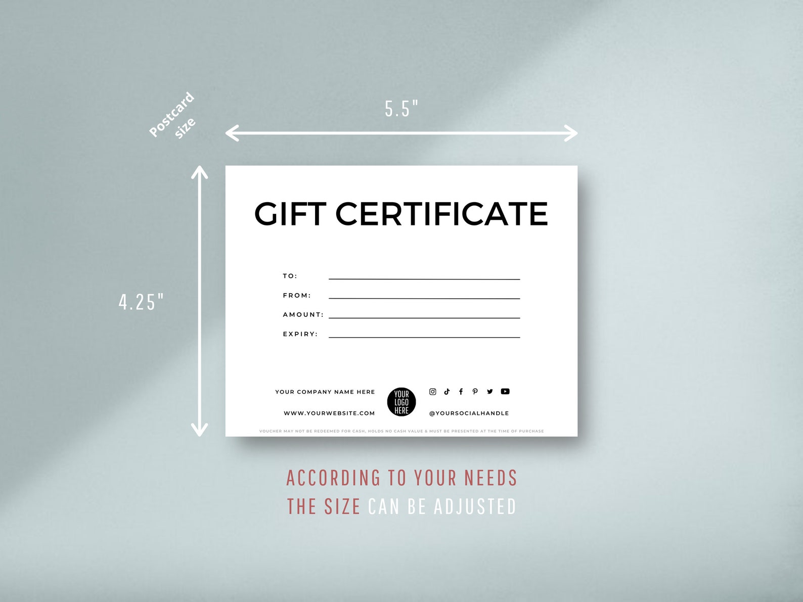 Editable Gift Certificate Template Printable Gift Card Gift - Etsy