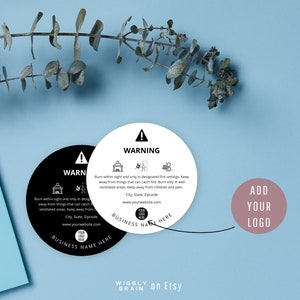 Editable Fire Starters Warning Label Template, Wax Firelighters Safety ...