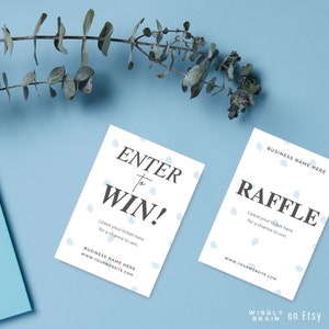Raffle Sign Template, Editable DIY Enter to Win Poster, Business Event ...