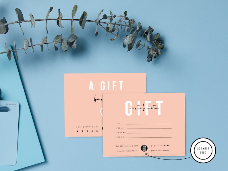 Editable Gift Certificate Template Gift Card Template Small - Etsy