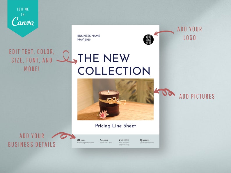 Editable Line Sheet Template Bundle Price List Template | Etsy