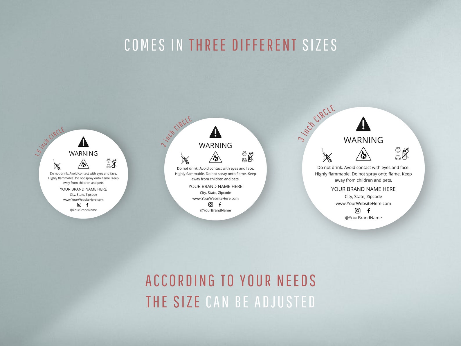 Room Spray Warning Label Templates Printable Room Mist Safety - Etsy