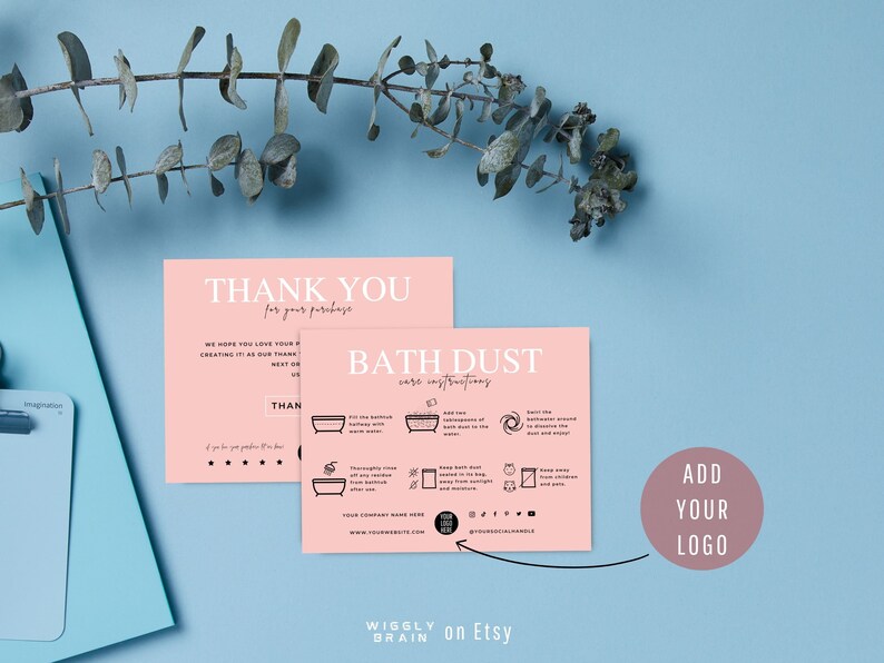 Editable Bath Dust Care Guide Template, Bath Fizz Care Card, Bath ...