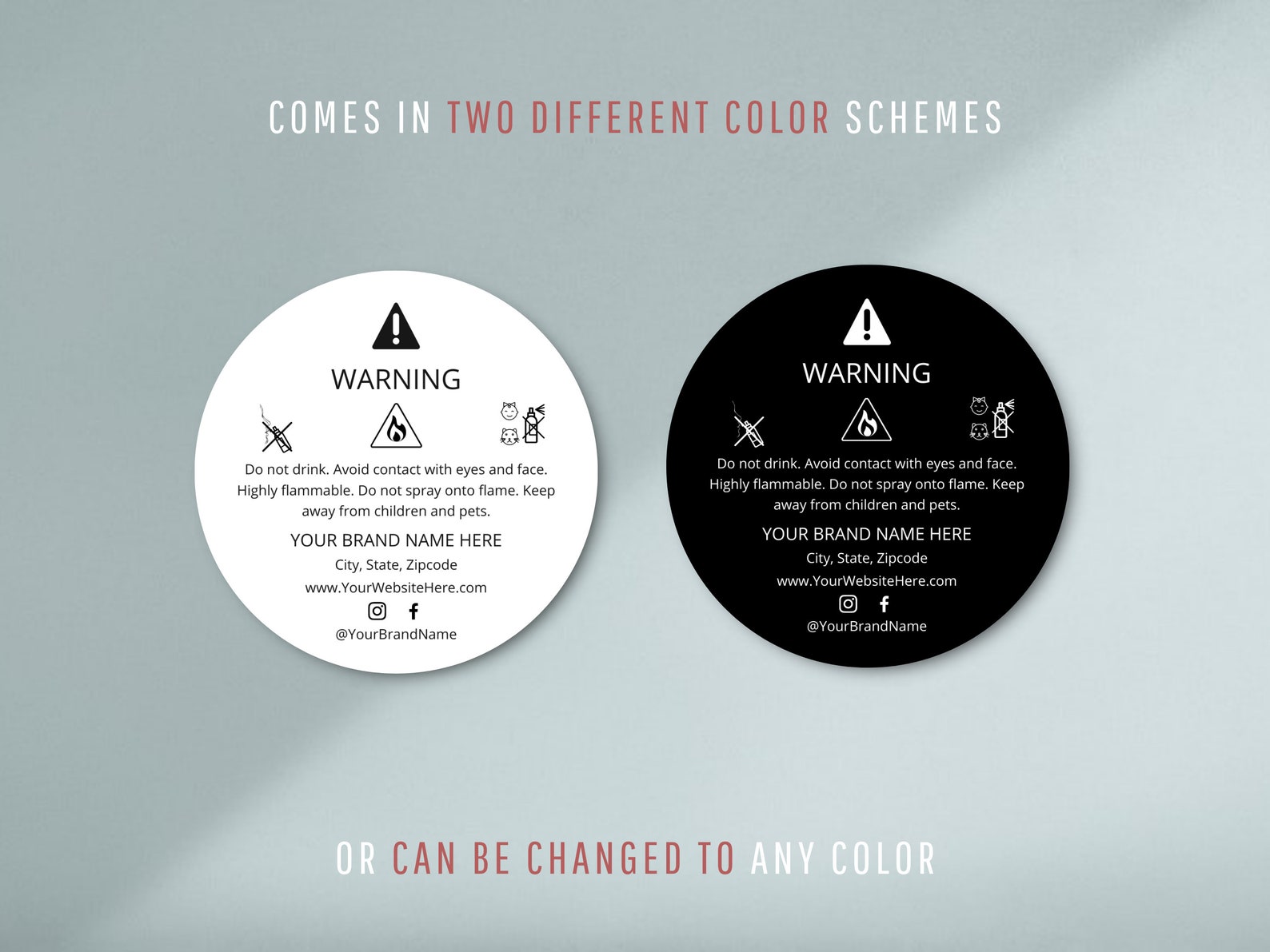 Room Spray Warning Label Templates Printable Room Mist Safety - Etsy