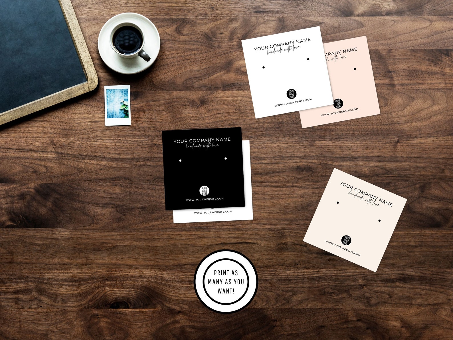 Printable Earring Card Templates Editable Earring Display | Etsy