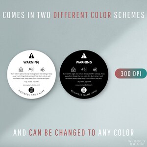 Editable Fire Starters Warning Label Template, Wax Firelighters Safety ...