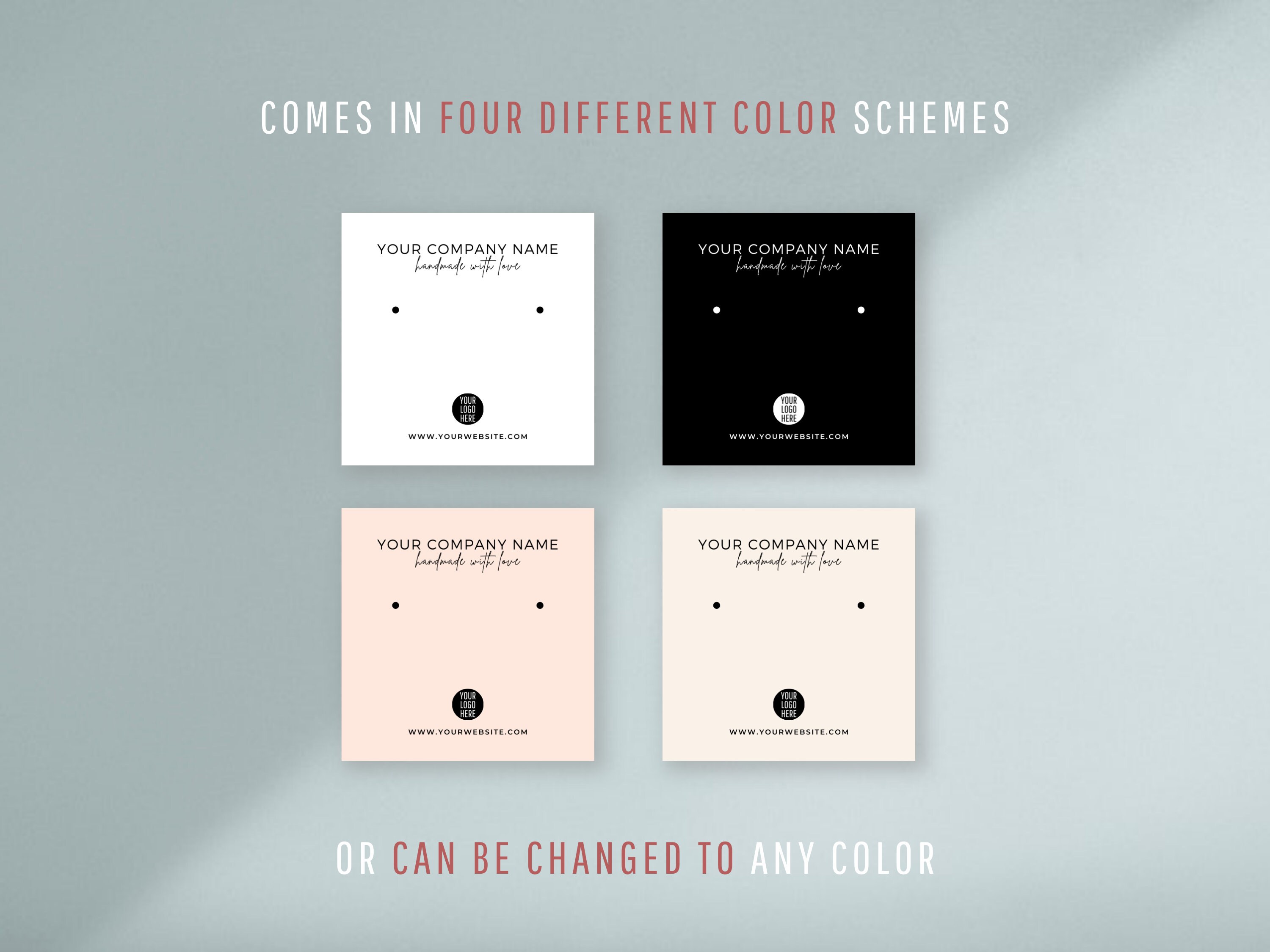 Printable Earring Card Templates Editable Earring Display | Etsy