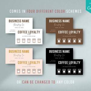 Editable Coffee Loyalty Card Template, Coffee Shop Stamp Card Design ...