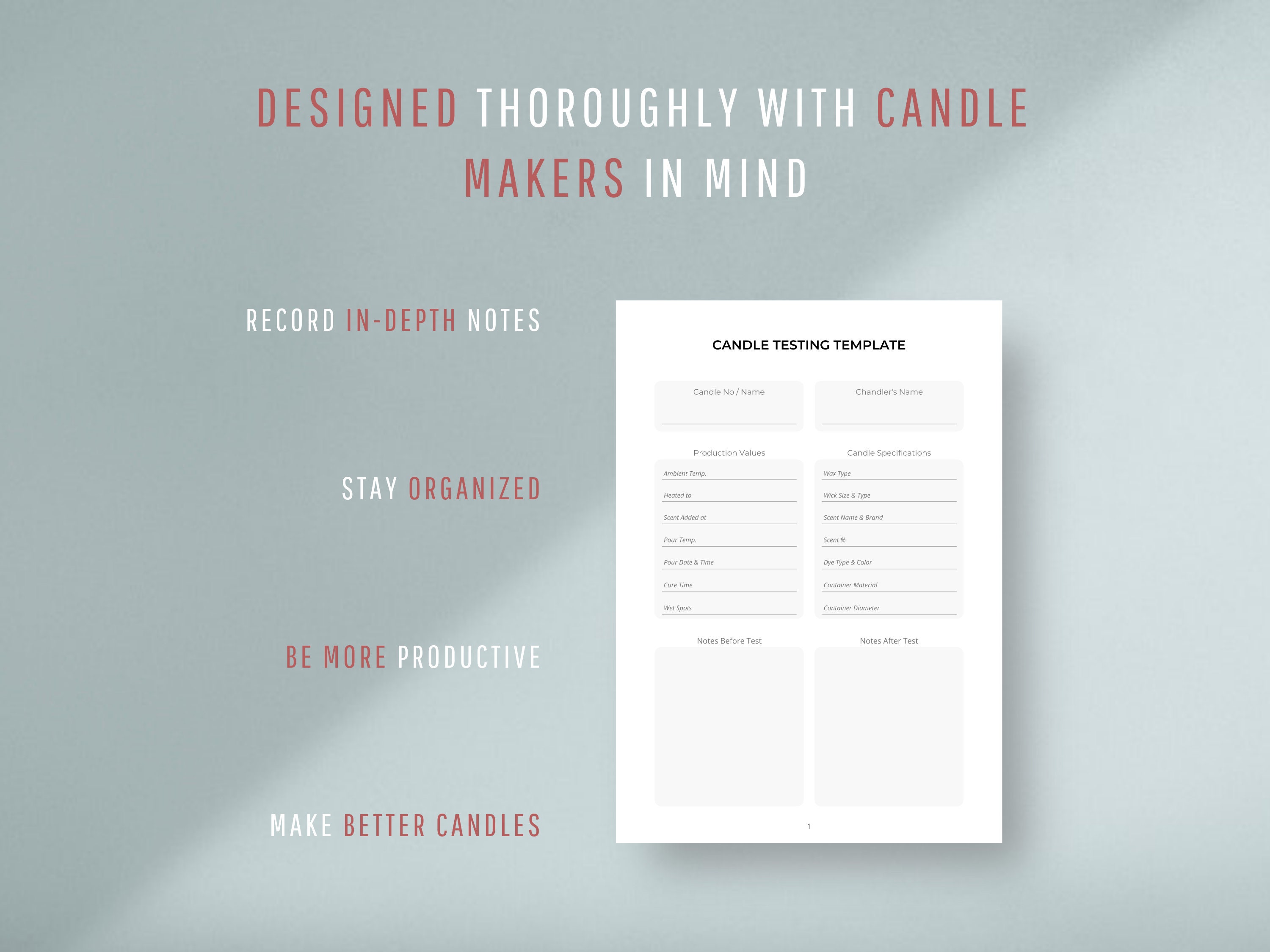 Candle Testing Template Printable Candle Burn Test Log Sheet - Etsy Canada