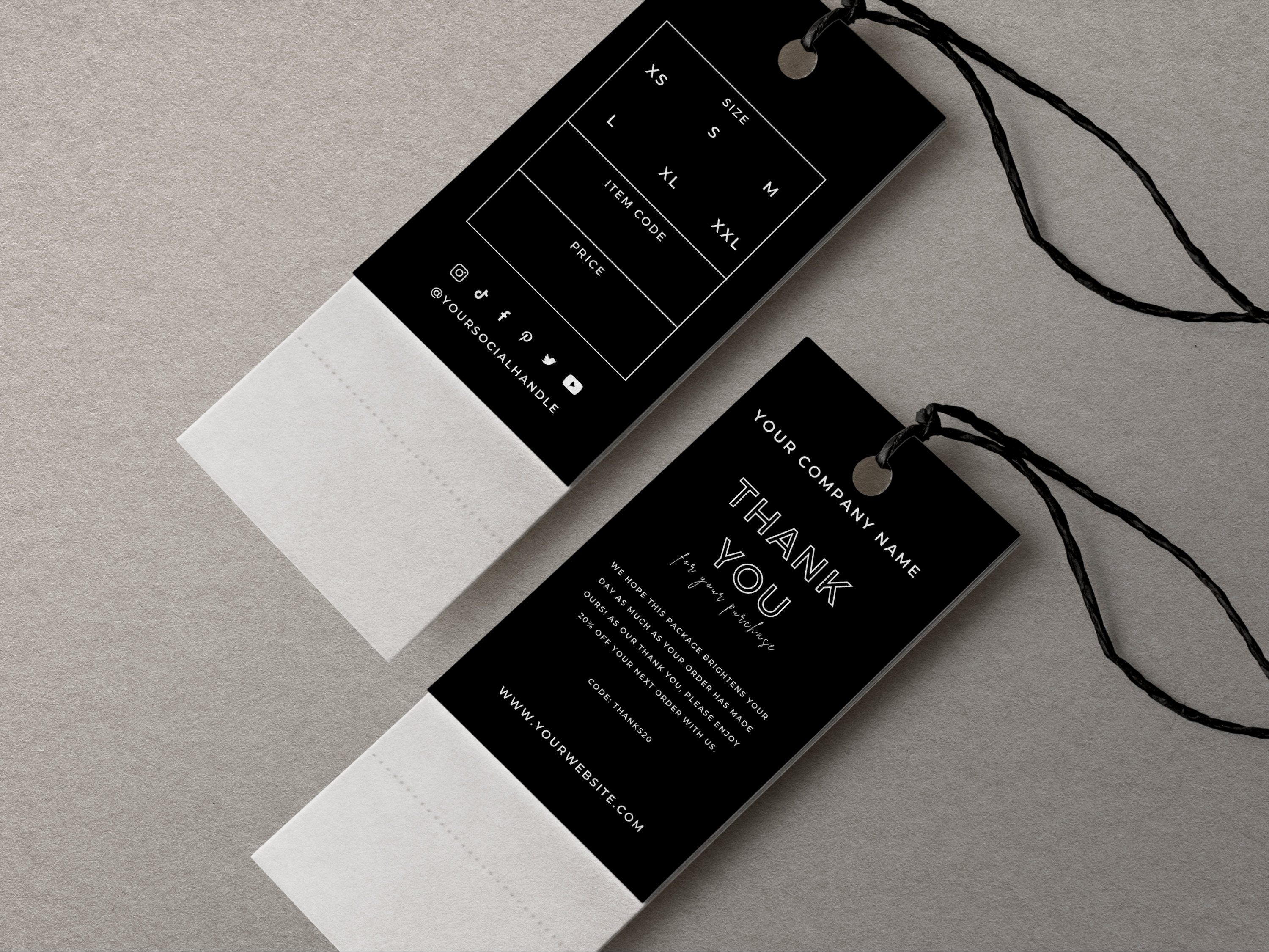 Editable Hang Tag Template Minimalist Clothing Tag Printable - Etsy ...