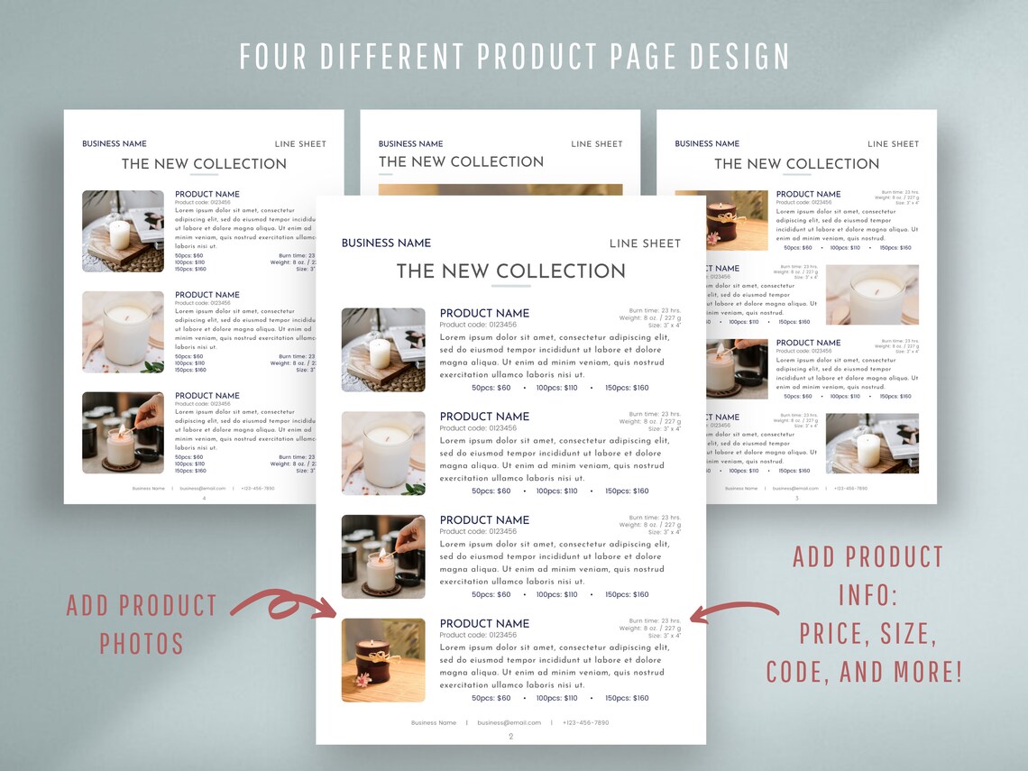 Editable Line Sheet Template Bundle Price List Template | Etsy