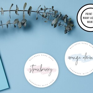 Editable Flavor Label Template, Scent Name Product Labels, Custom Food ...