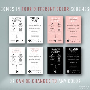 Match Safety Instructions Card Template, Safety Matches Care Guide ...