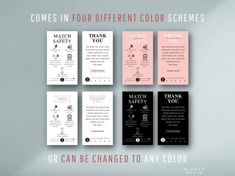 Match Safety Instructions Card Template, Safety Matches Care Guide ...