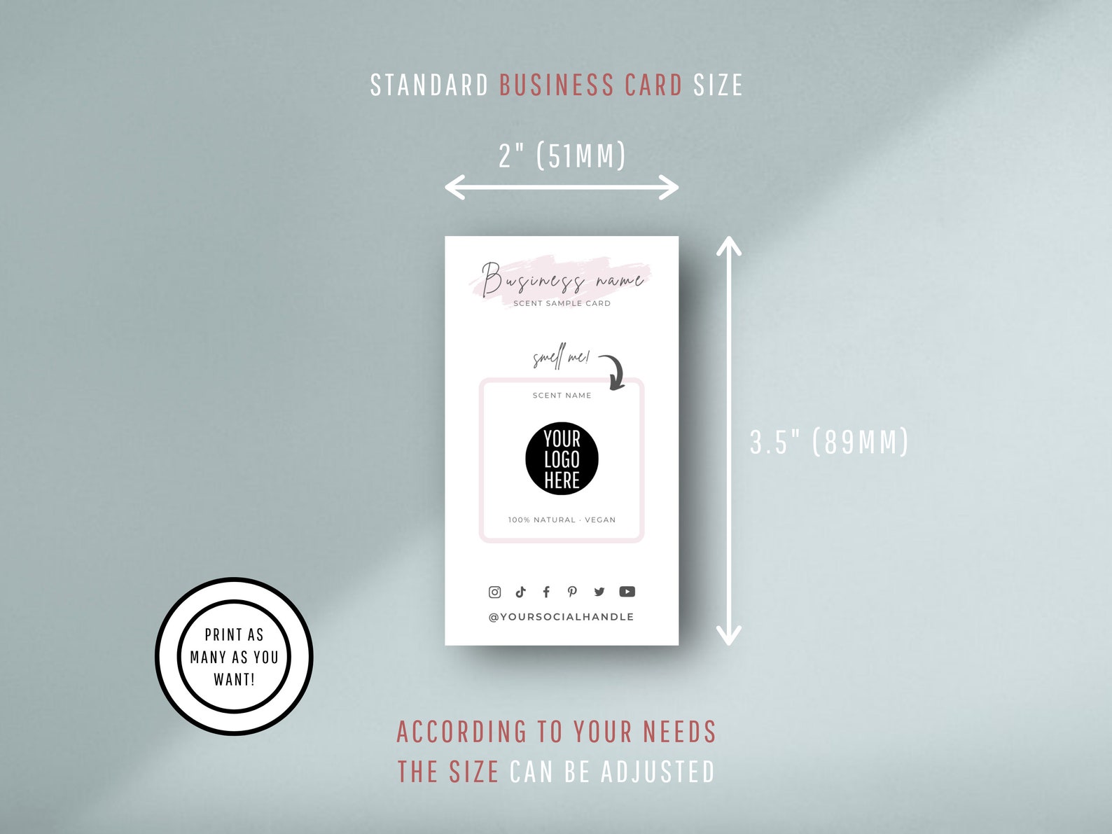 Candle Sample Card Template, Printable Smell Sample Cards, Editable ...