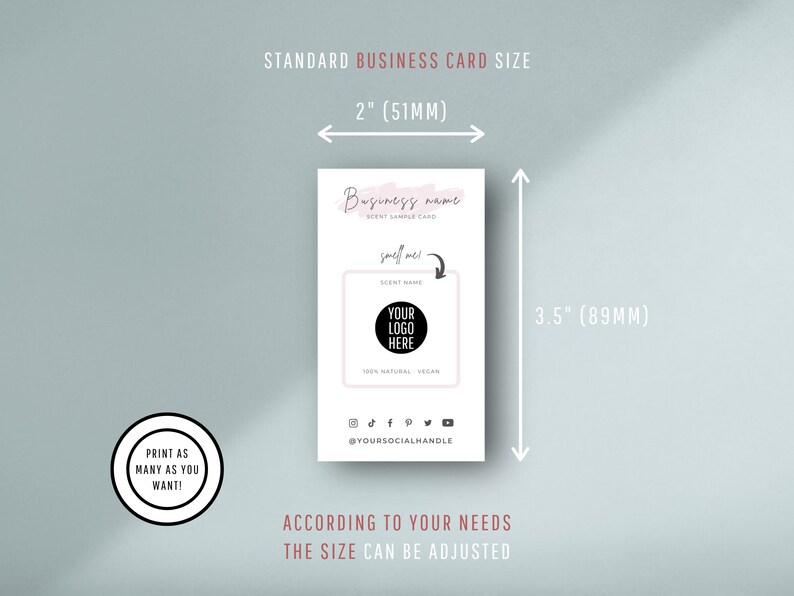 Candle Sample Card Template, Printable Smell Sample Cards, Editable ...
