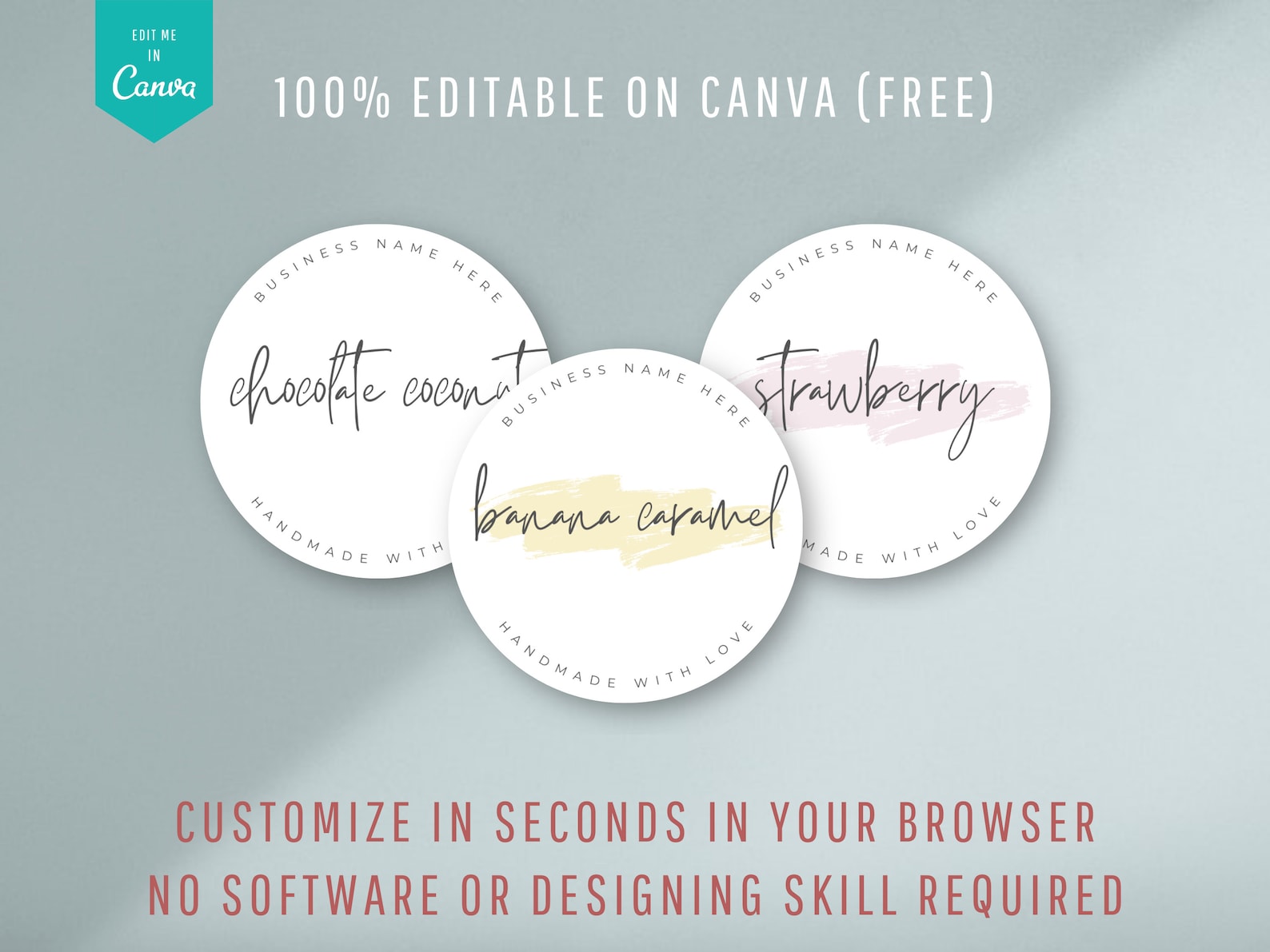Editable Flavor Label Template, Scent Name Product Labels, Custom Food ...