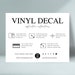 Editable Vinyl Decal Application Instructions Card, Vinyl Care Cards ...