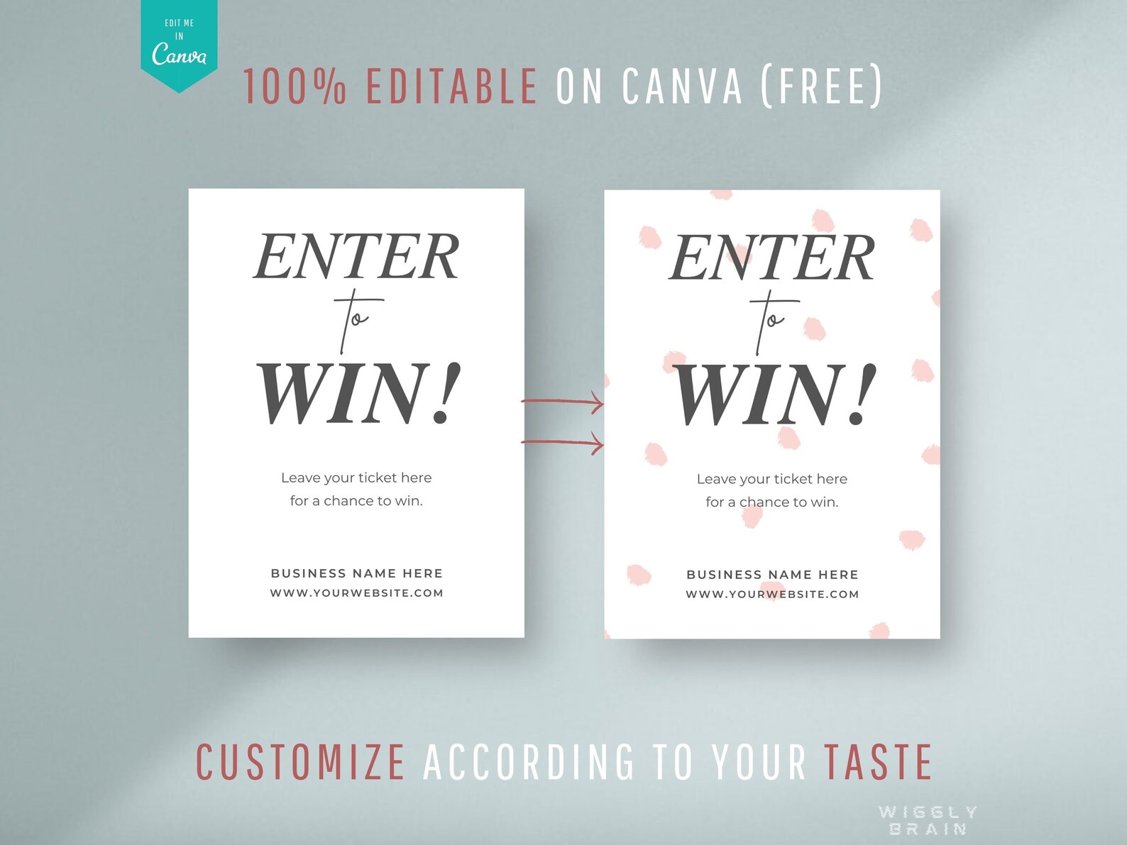 Raffle Sign Template, Editable DIY Enter to Win Poster, Business Event ...