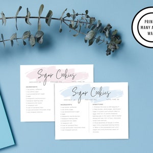 Editable Recipe Card Template, Printable Cooking Instructions Cards ...