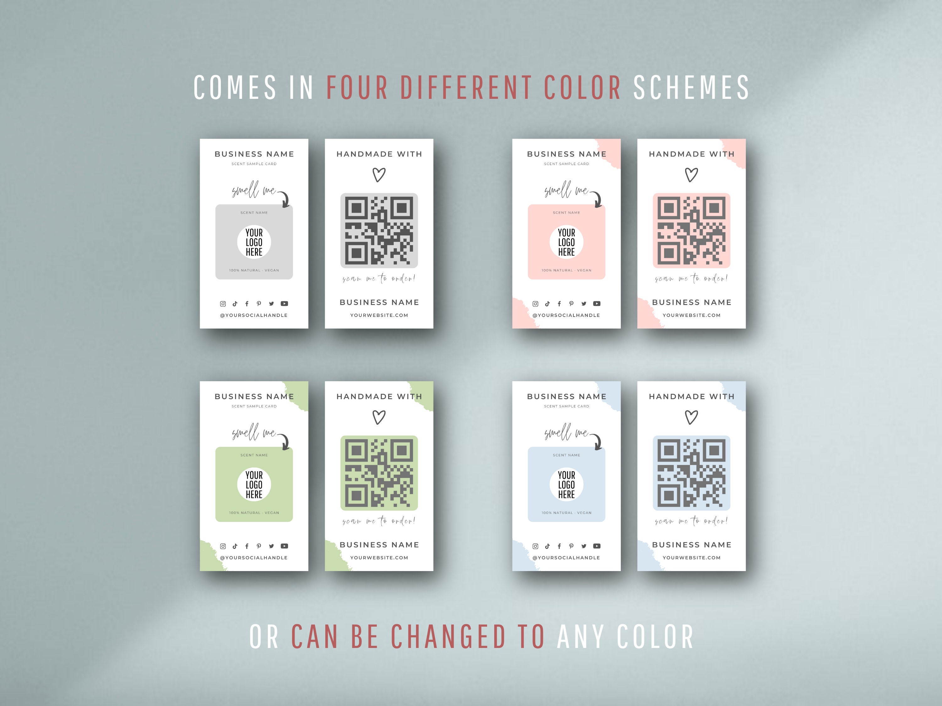 Editable Candle Sample Card Template, Printable Smell Sample Cards ...