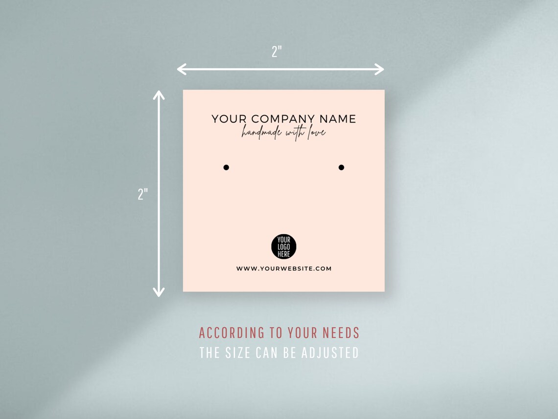 Printable Earring Card Templates Editable Earring Display | Etsy