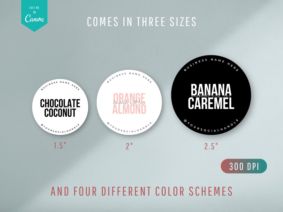 Editable Flavor Label Template Scent Name Product Labels | Etsy